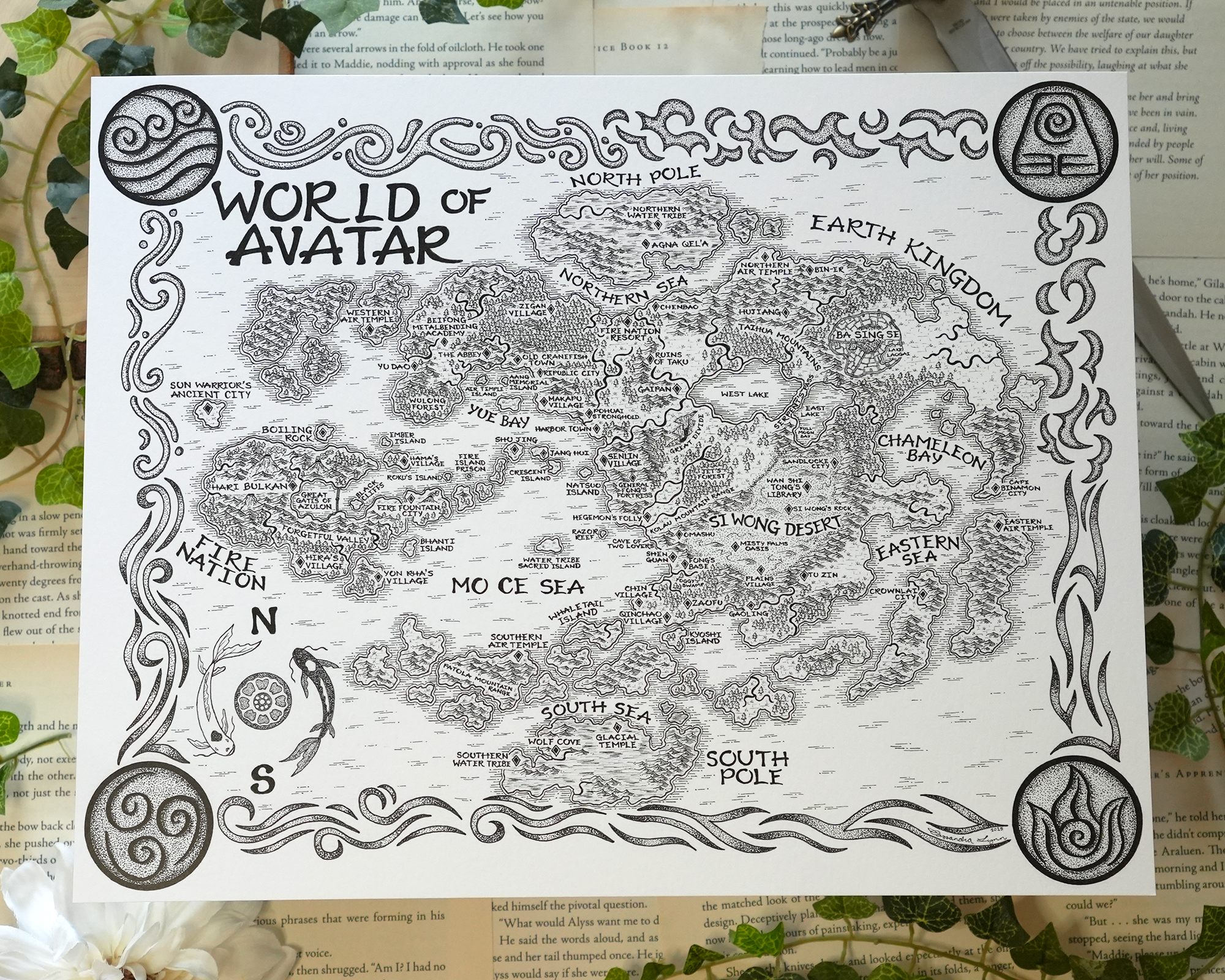 Avatar the Last Airbender Map – Oakleaf Arrow Studios