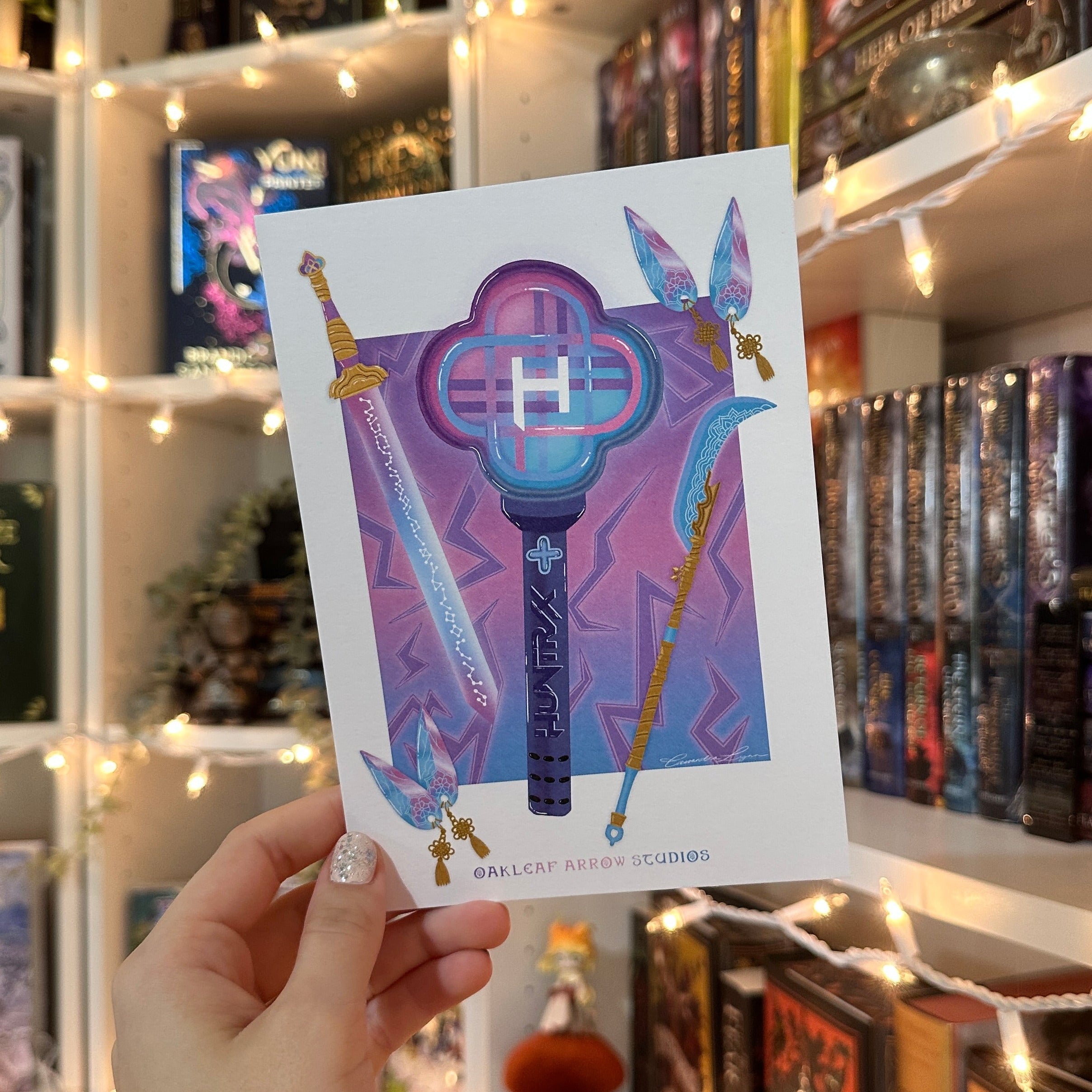 K-Pop Demon Hunters Weapons Print – Oakleaf Arrow Studios